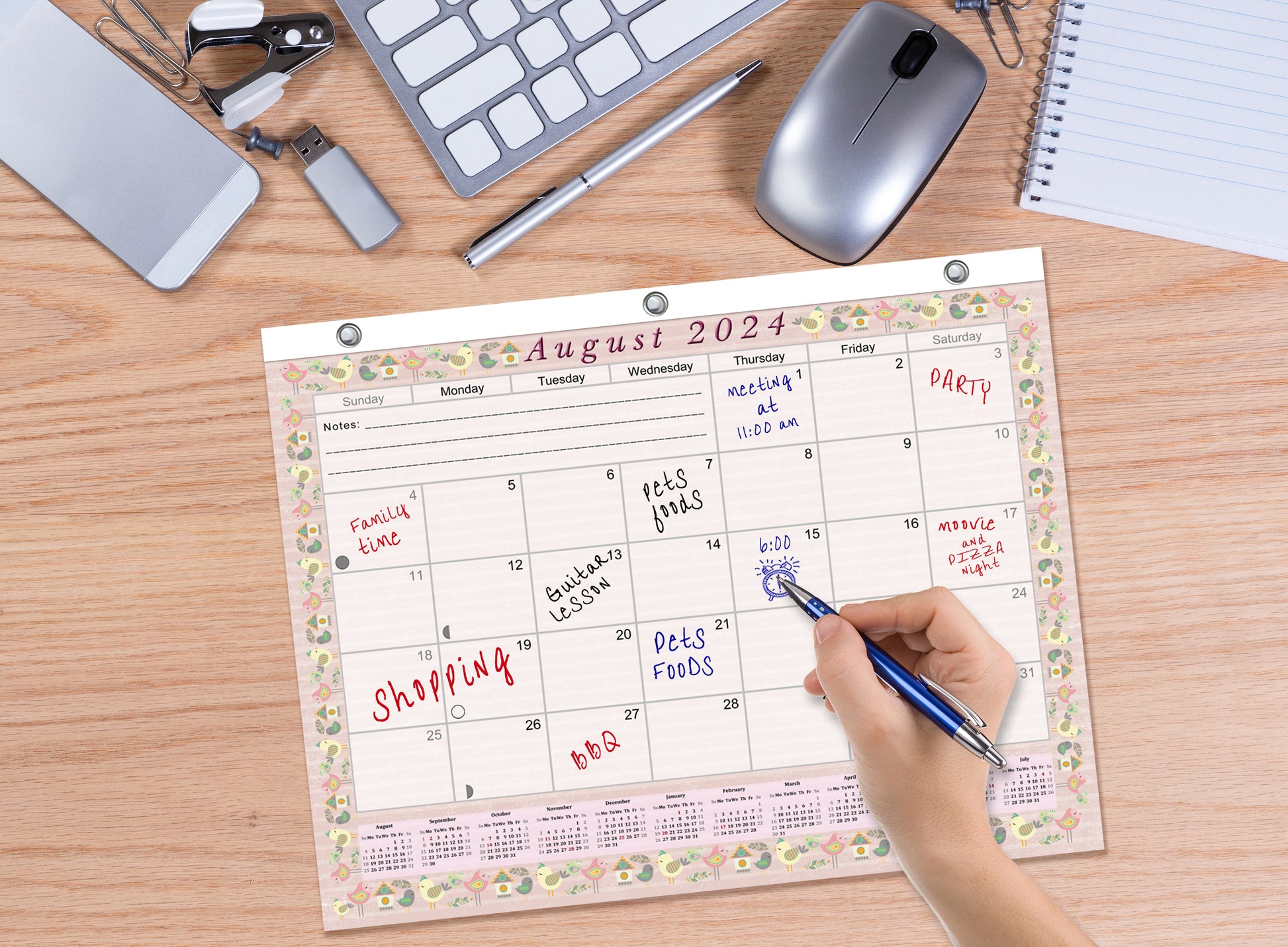 2024-2025 Academic Year 12 Months Student Calendar/Planner for 3-Ring ...