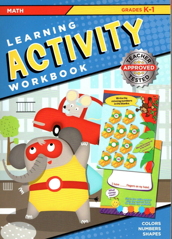 Learning Activity Workbook - Math Grades K 1 - Colors Number Shapes ...