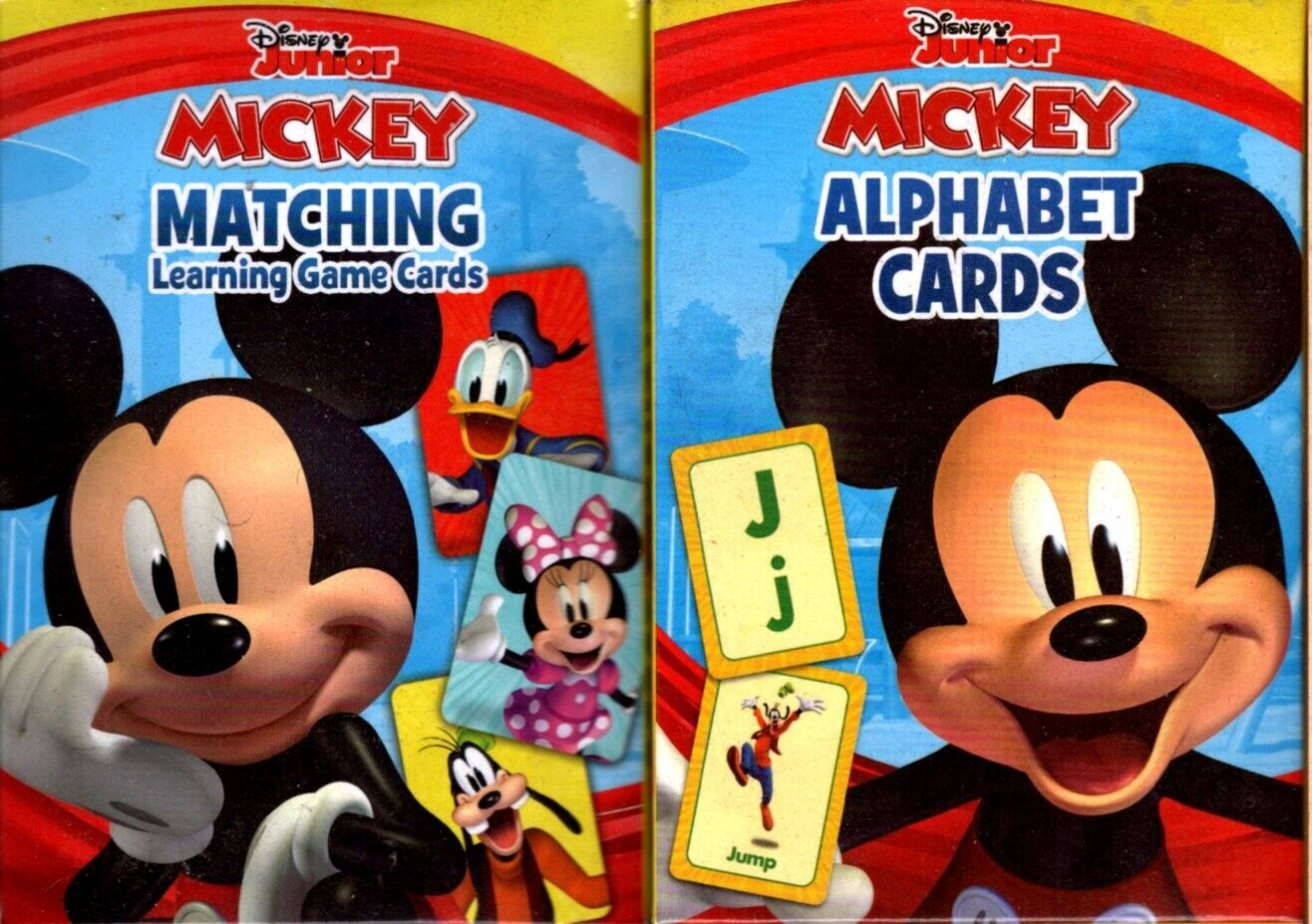 Disney Junior Mickey - Matching Learning & Alphabet - 36 Flash Cards S ...