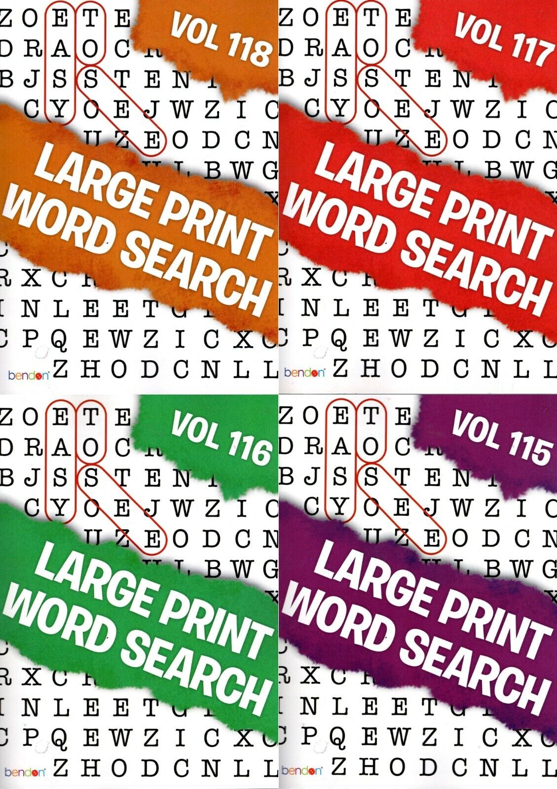 Large Print Word Search - All New Puzzles - (2018) - Vol.115 - 118 (4 ...